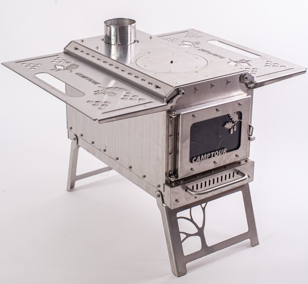 Wood Stove With Chimney for Outdoor Camping, Tent, Trailer or Gazebo ...