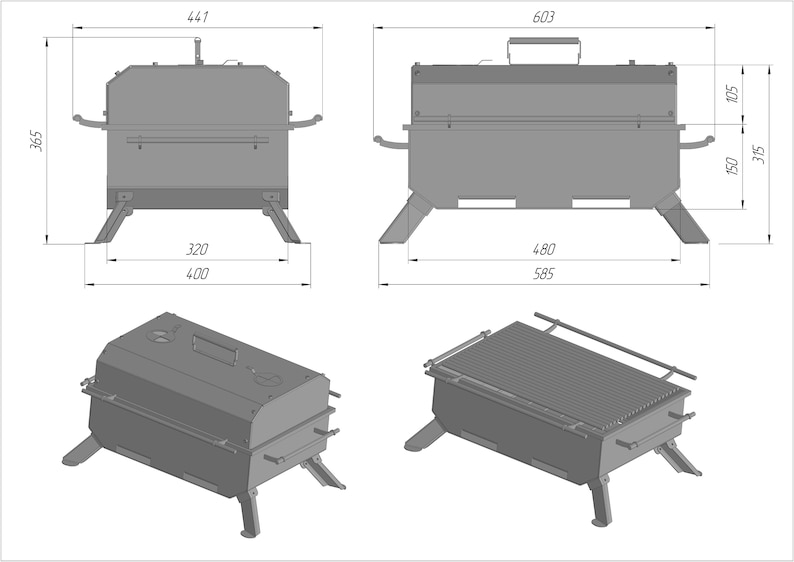Plancha, Barbecue! BBQ! Hibachi Grill! Smoker! Portable Grill With ...