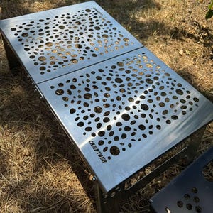 Stainless Steel BBQ for Fire! Table for Camping, Tourist. Folding Table ...