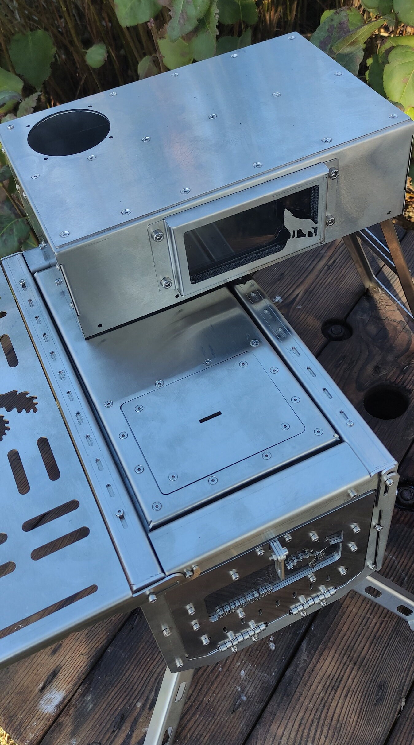 Stove With Chimney + Pellet Burner + Heat Exchanger With Cooking ...