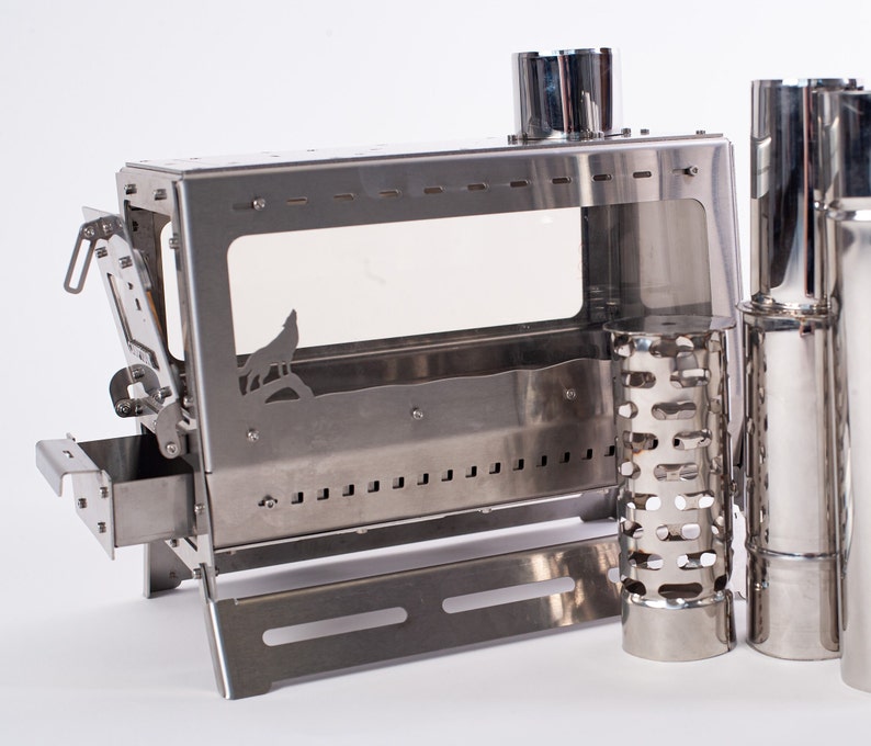 Mini Stove With Chimney Using Wood or Pellets A Tiny Stove for a Tent ...