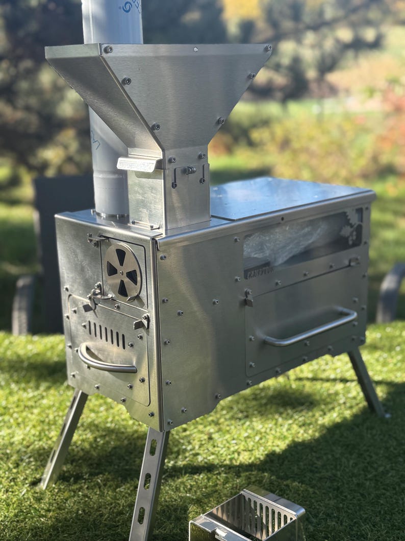 Gravity Feed Pellet Stove With Oven and Cook Top! Powerful Stove for ...