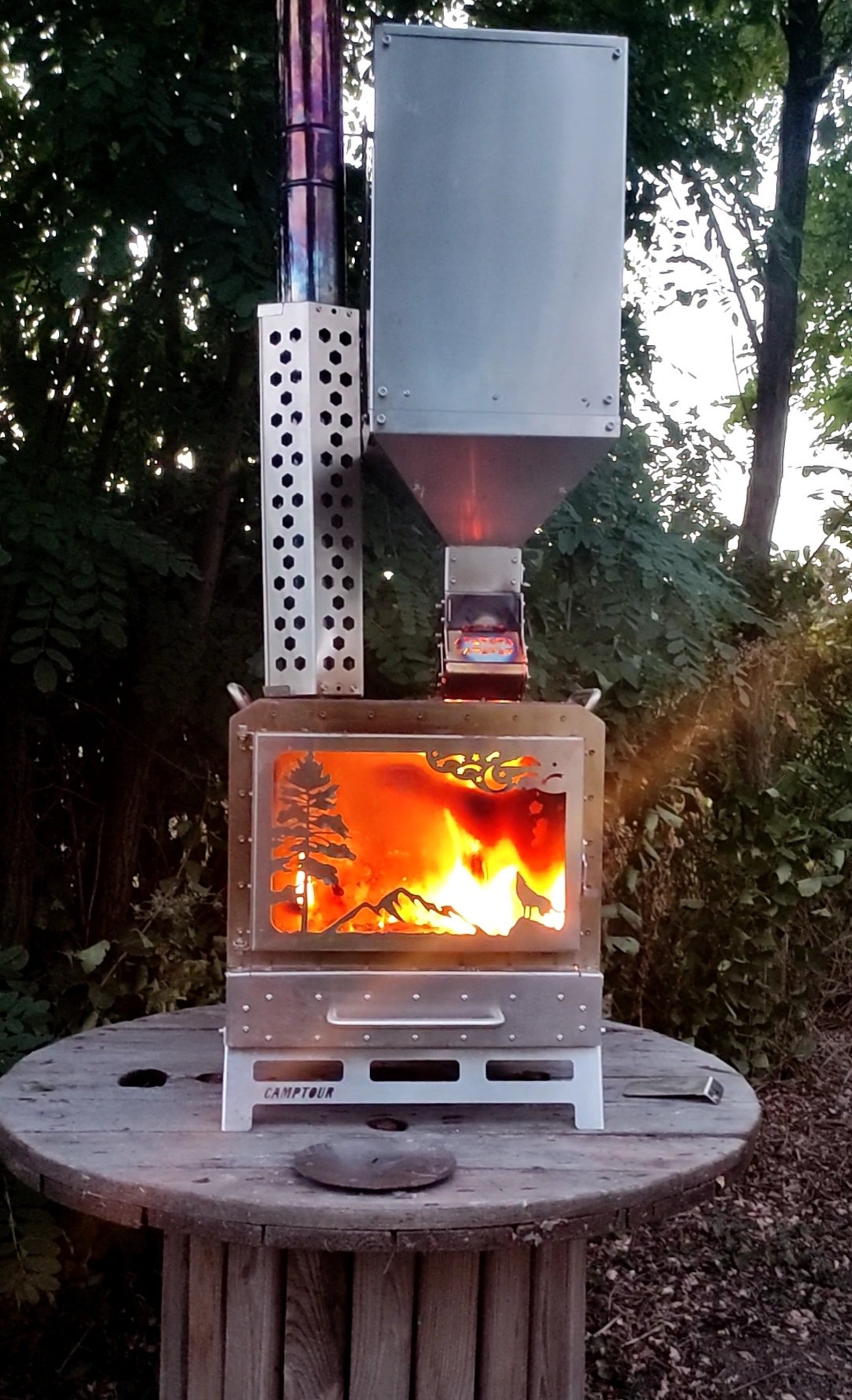 Pellet Fireplace! Mini Fireplace With Pellet Burner. - Etsy Canada