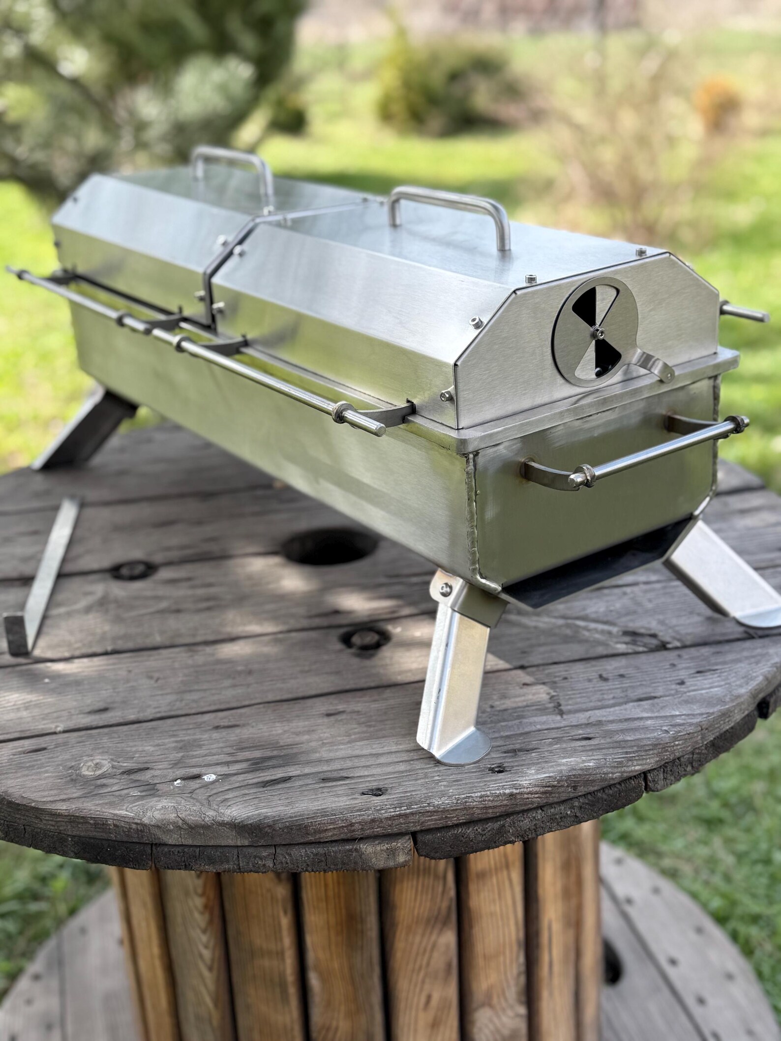 Hibachi Grill! Mangal! Tabletop Grill With a Lid and a Frying Pan ...