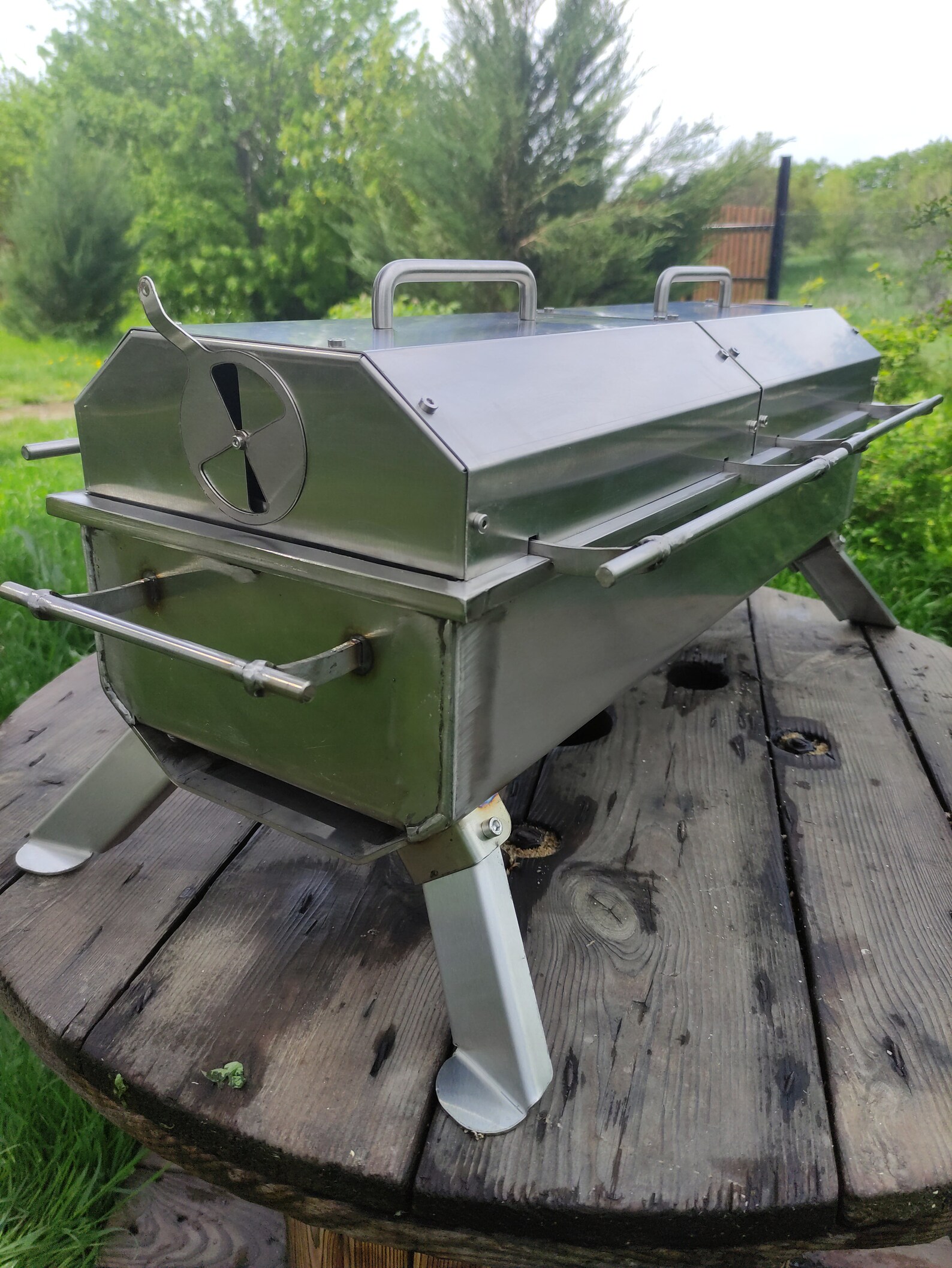 Hibachi Smoker! Tabletop Hibachi Grill Made of Stainless Steel!bbq ...