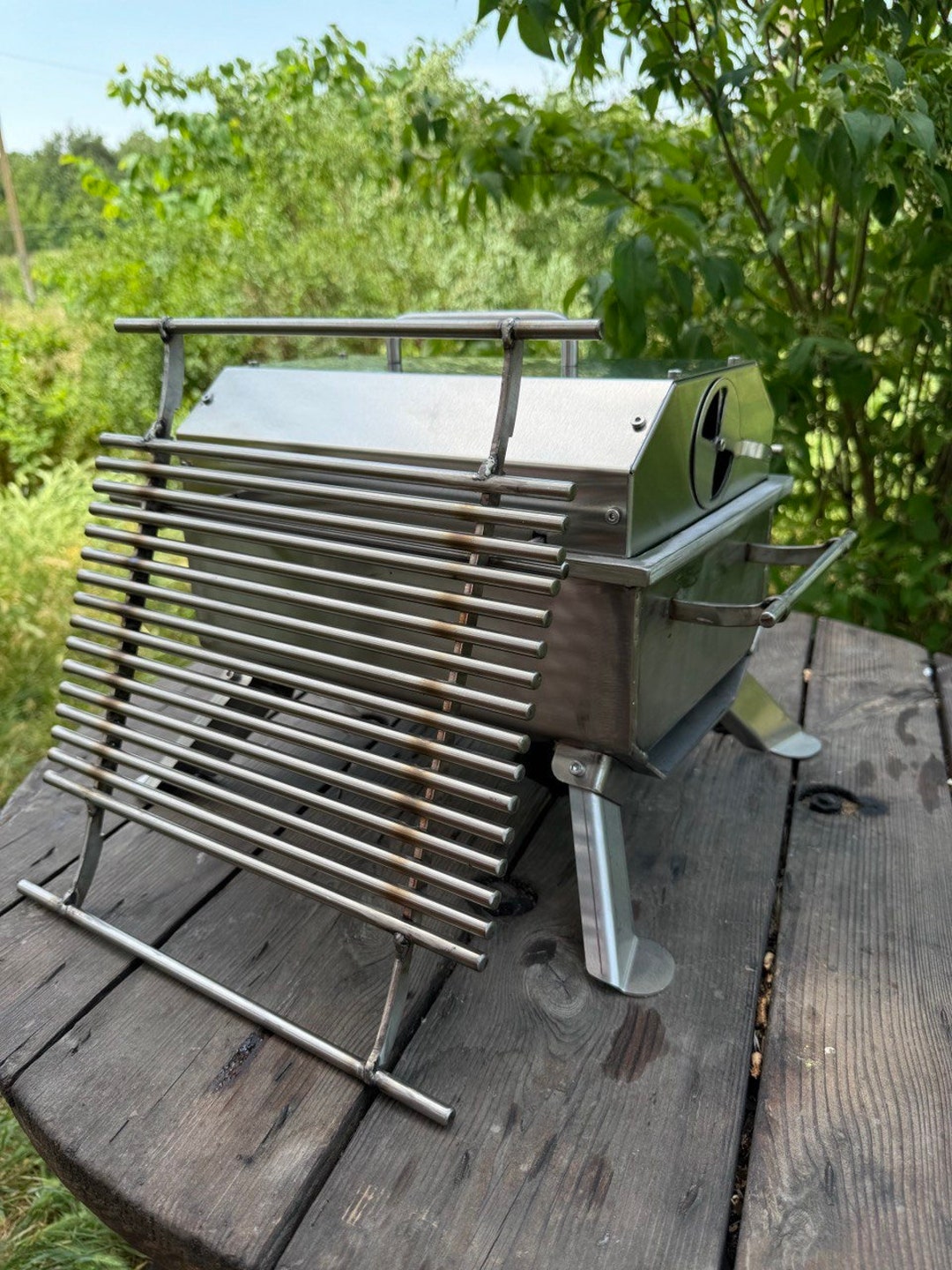 Stainless Steel Tabletop Hibachi Grill With Lid! - Etsy