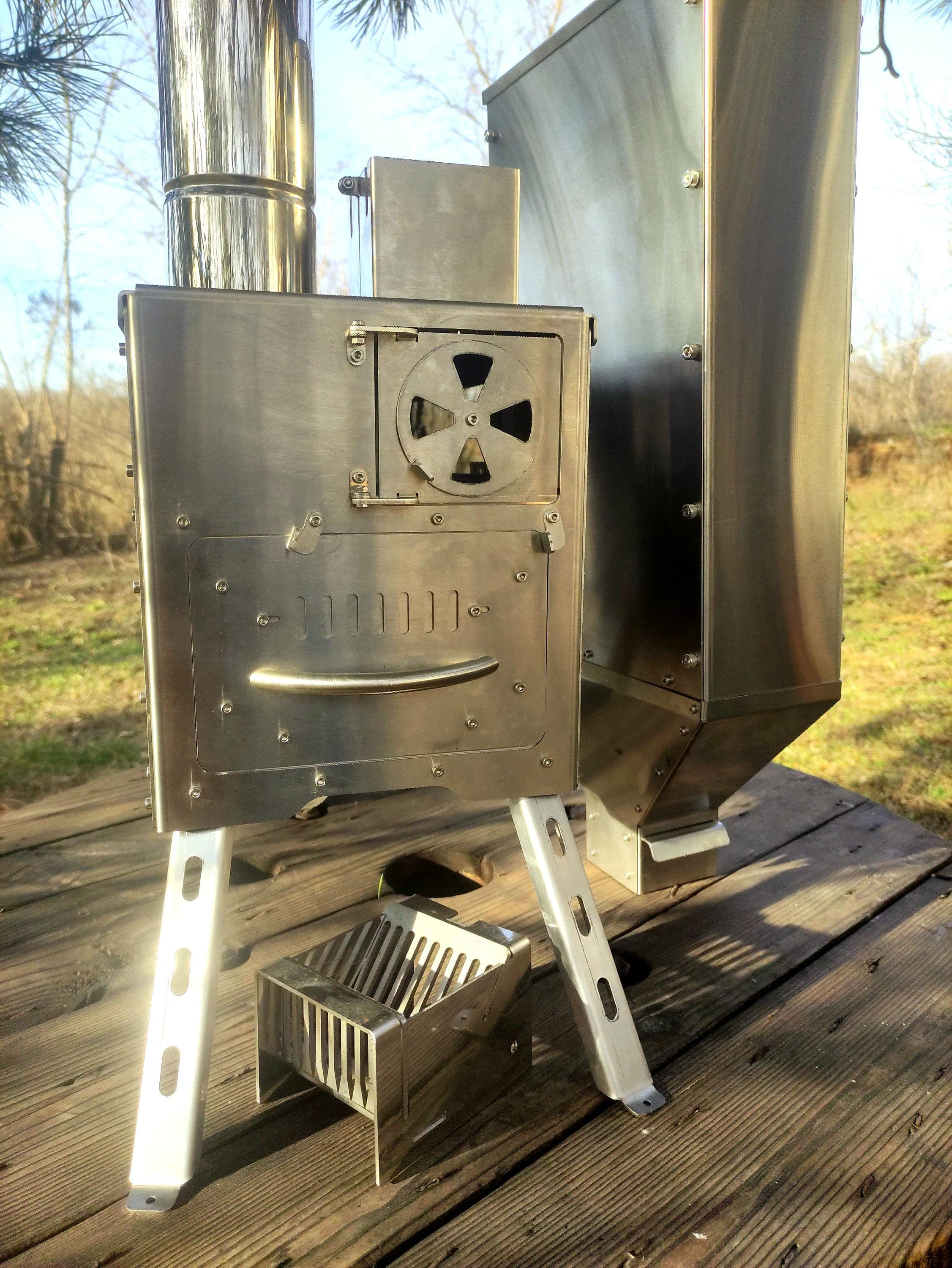 Gravity Feed Pellet Stove With Oven and Cook Top! Powerful Stove for ...