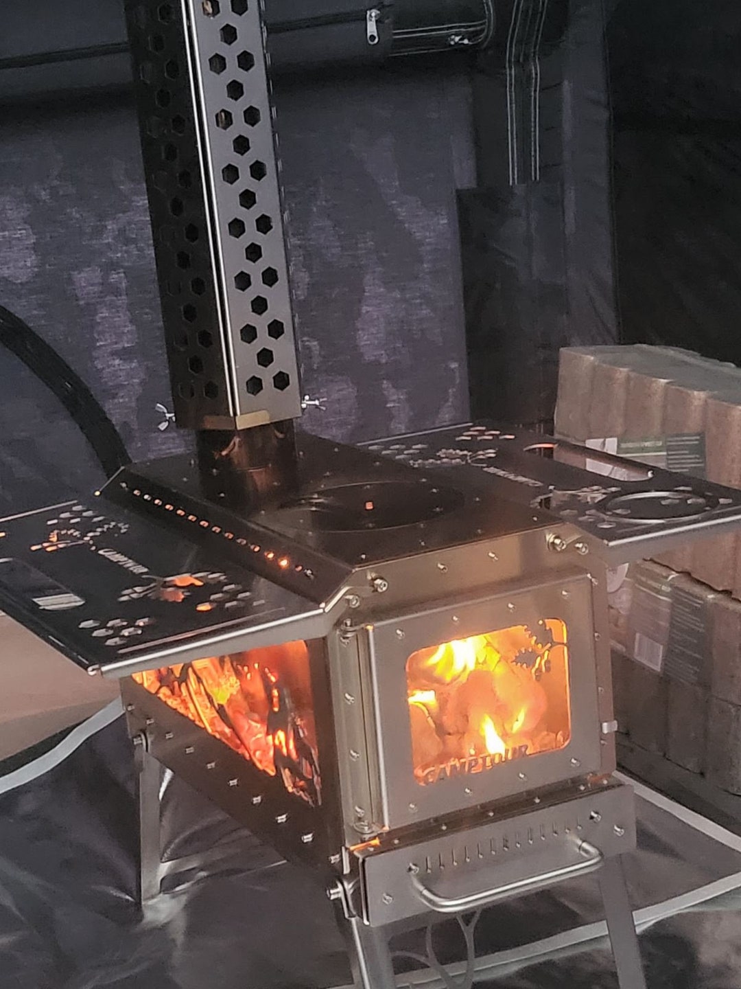 Camping Stove Multi-fuel Mini Cook Stove for Heating and Cooking Tent ...