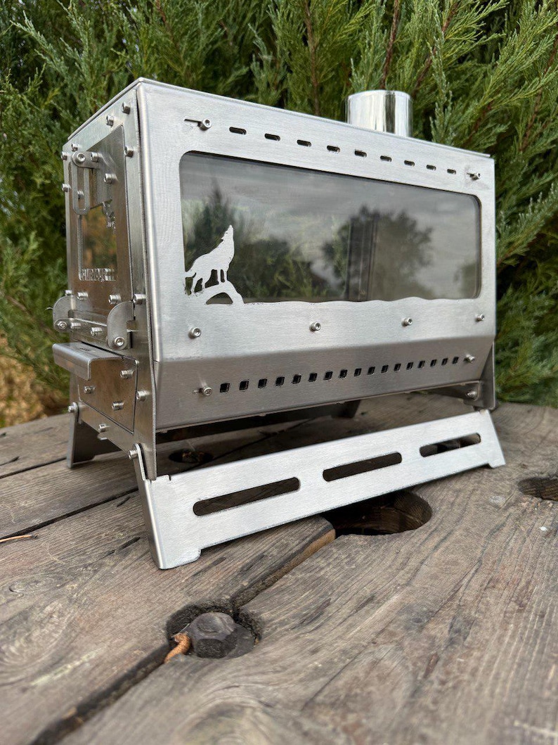 Tiny Mini Stove for Tent or Outdoor Camping. Stove With a Stainless ...