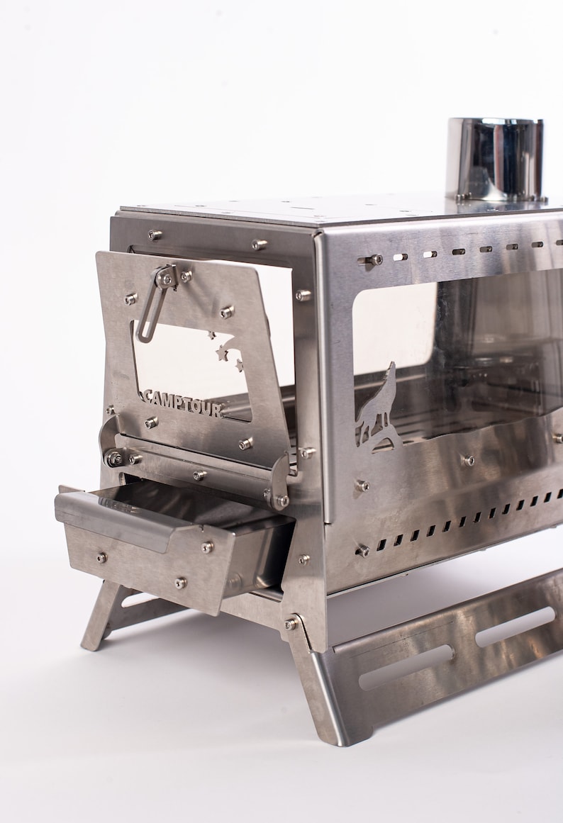 Mini-stove! Portable Tabletop Wood Stove! Made of Stainless Steel With ...