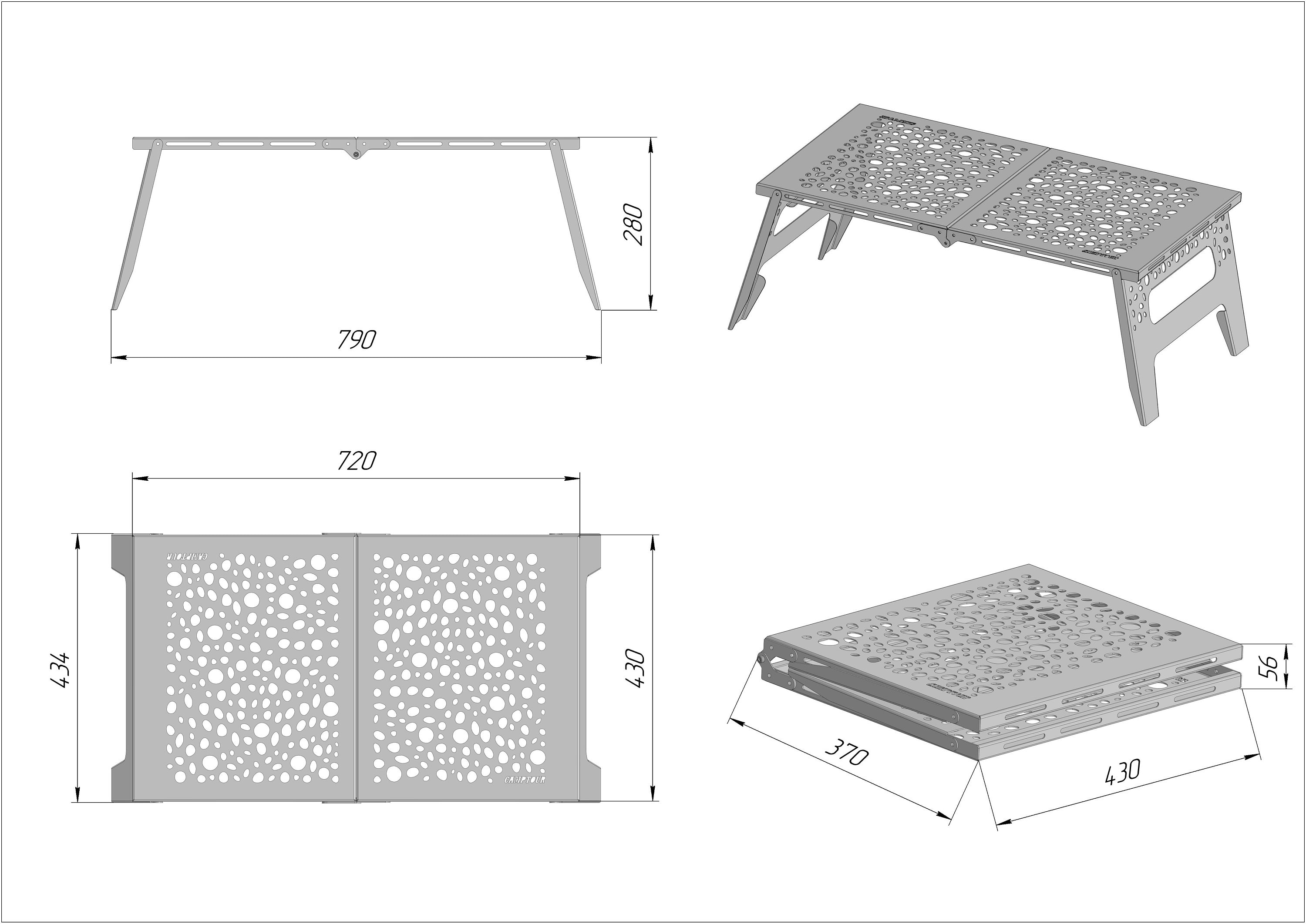 Metal Table for a Tent or Outdoor Camping! Compact Folding Mini Table ...