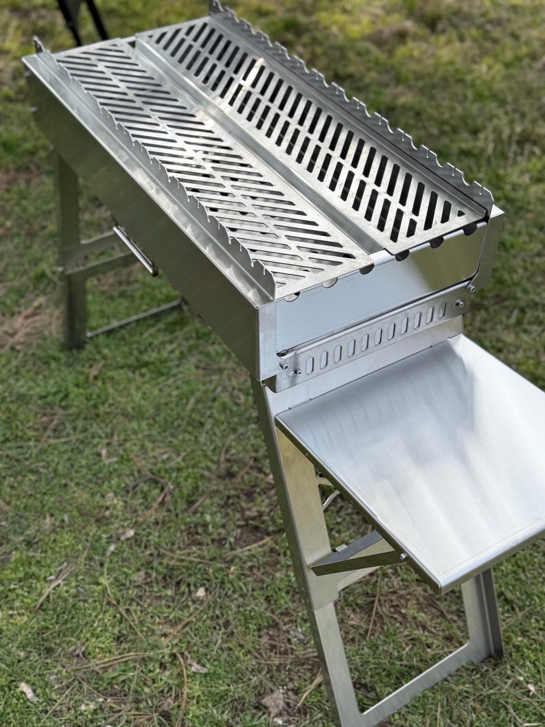 Mangal! Portable Grill With Side Table and Grill Grate. Barbeque ...