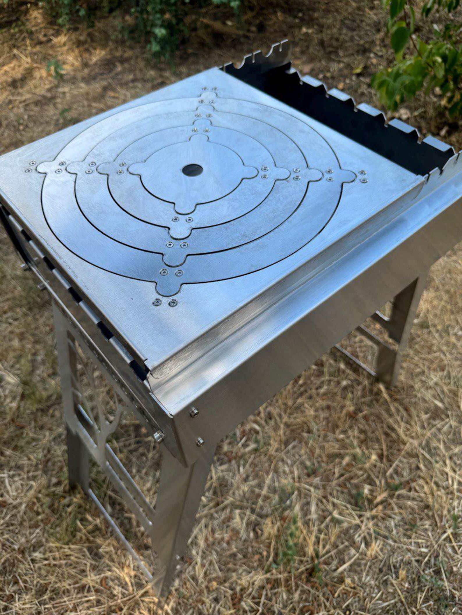 Portable Grill! BBQ! Barbecue Suitcase Made of Stainless Steel!fire Pit ...