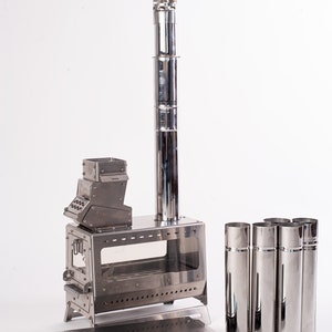 Mini-stove! Portable Tabletop Wood Stove! Made of Stainless Steel With ...