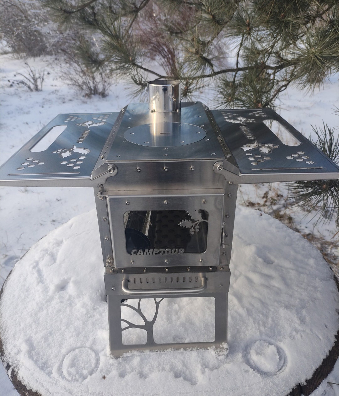 Pellet Stove Complete With Chimney! Hot Tent Stove Using Wood or ...