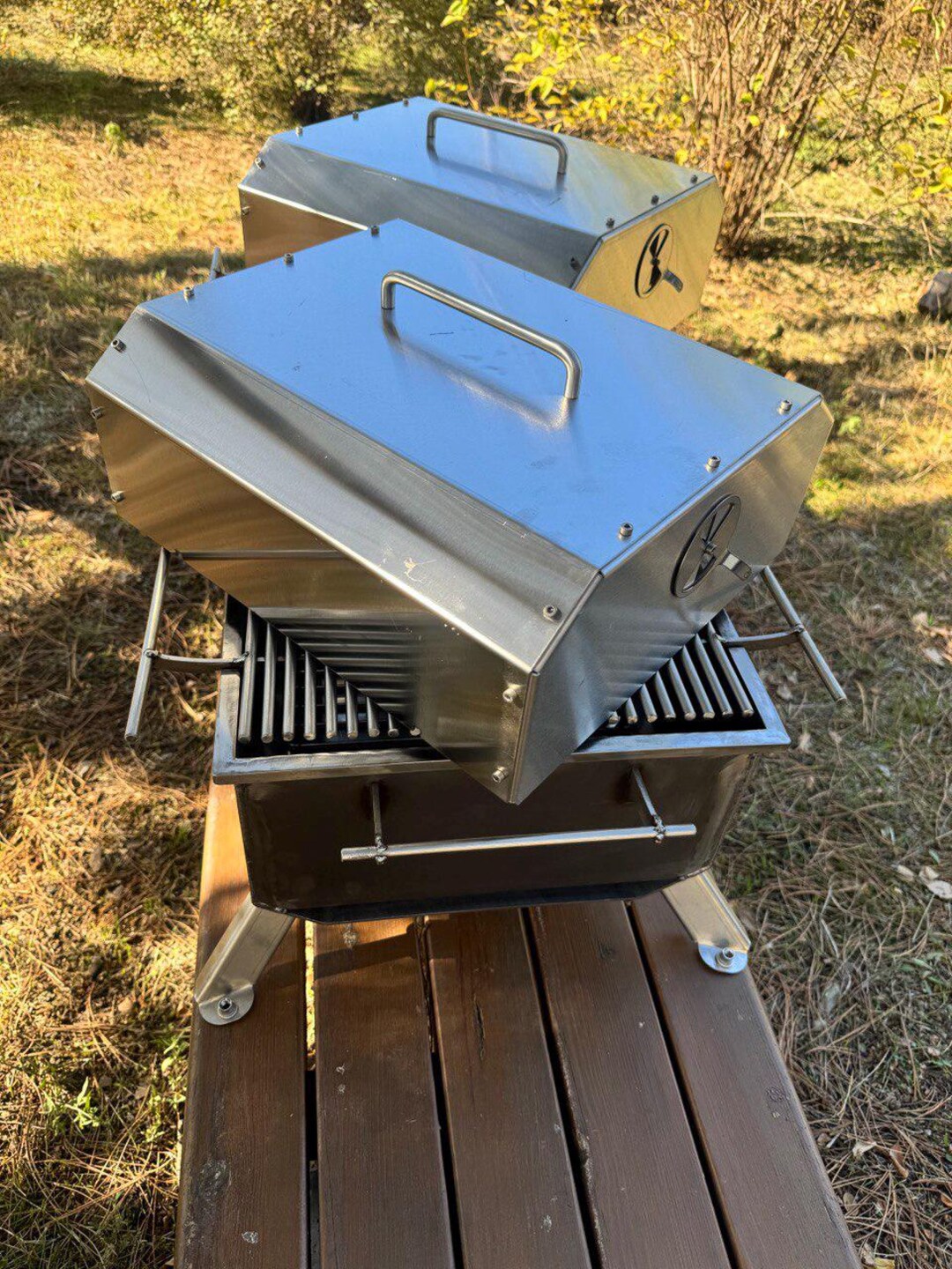 Large Tabletop Grill! BBQ With Lid and Frying Pan! Plancha! Stainless ...