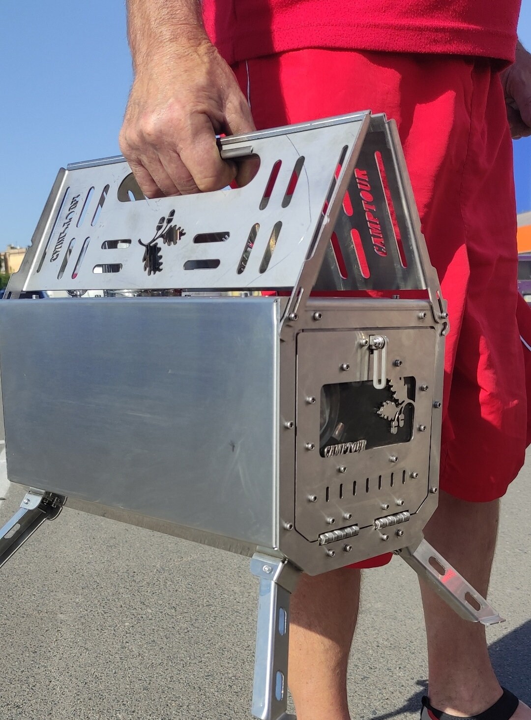 Portable Stove With Glass!mini Stove With Chimney for Tent or Outdoor ...