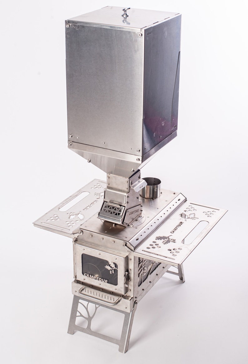 Mini Stove With Chimney for Outdoor Camping, Tent, Trailer or Gazebo ...