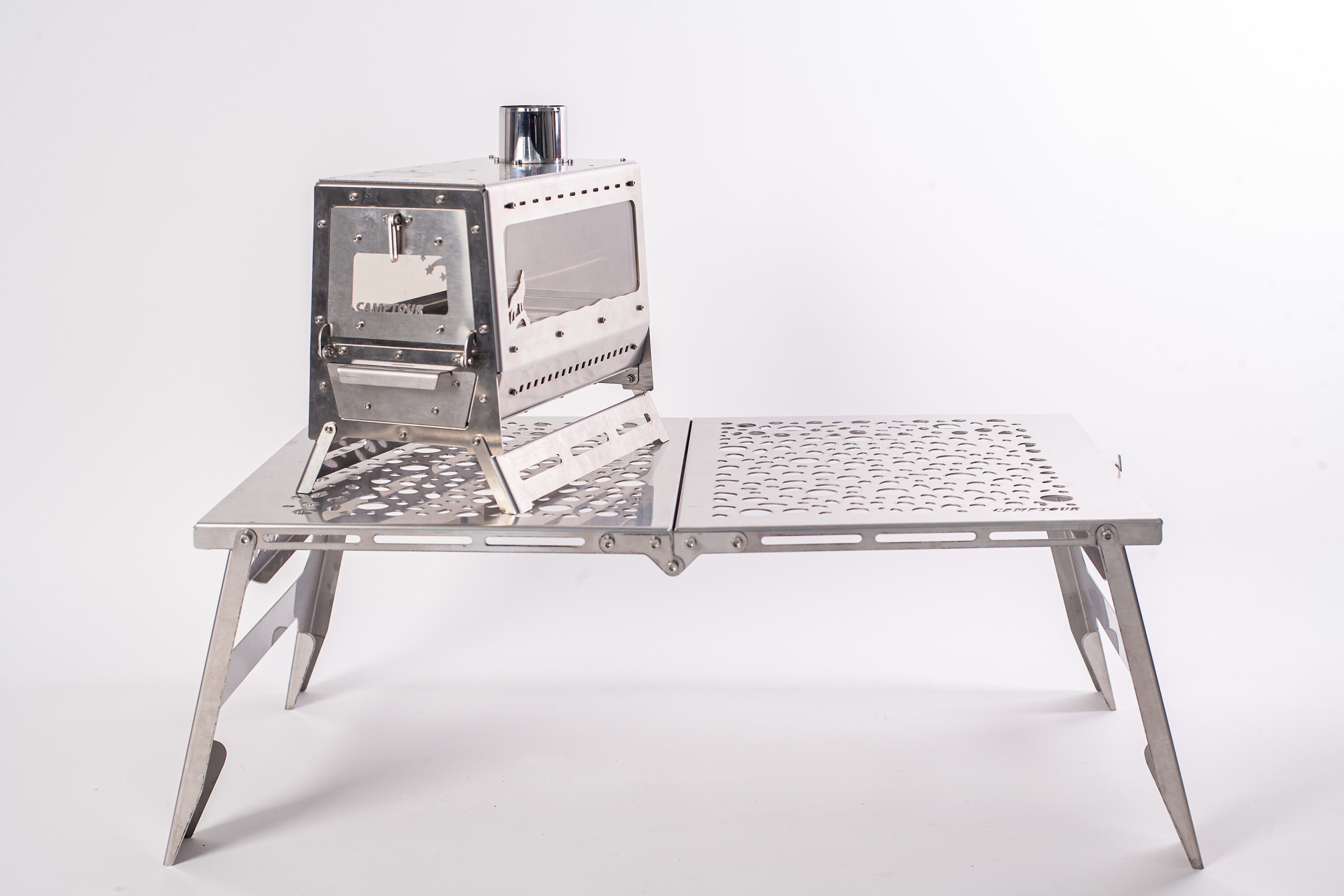 Mini-stove! Portable Tabletop Wood Stove! Made of Stainless Steel With ...