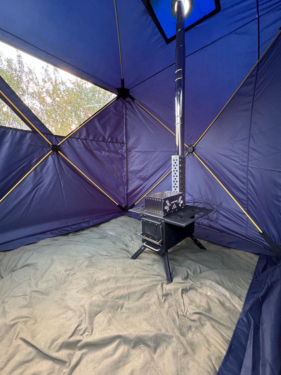 Outdoor Camping Stove. Hot Tent Stove With Chimney Portable Stove for ...