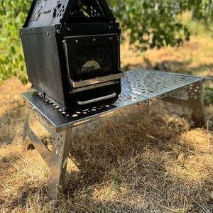 Outdoor Camping Stove. Hot Tent Stove With Chimney! Portable Stove for ...