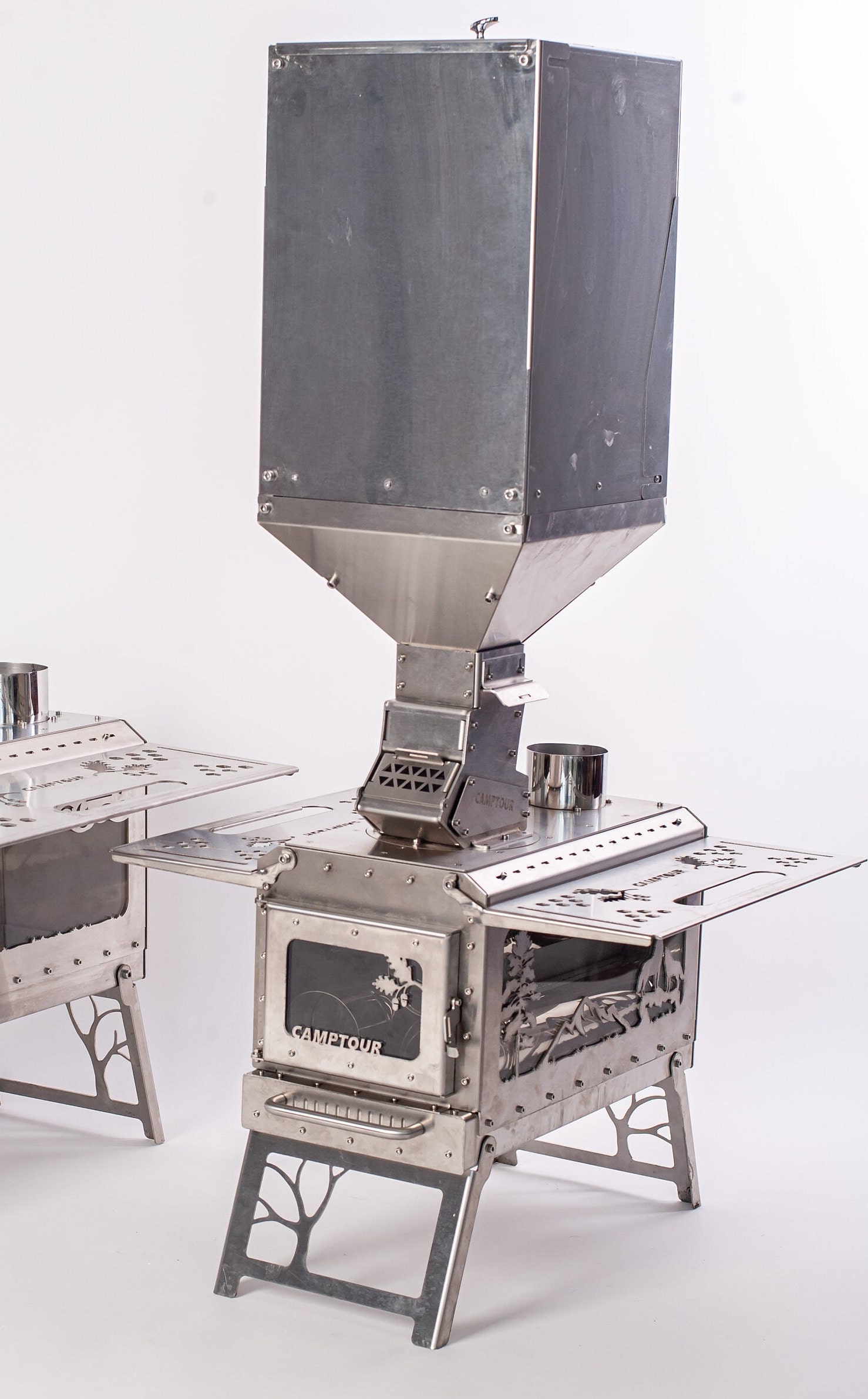 Mini Pellet Stove Complete With Chimney! Hot Tent Stove Using Wood or ...