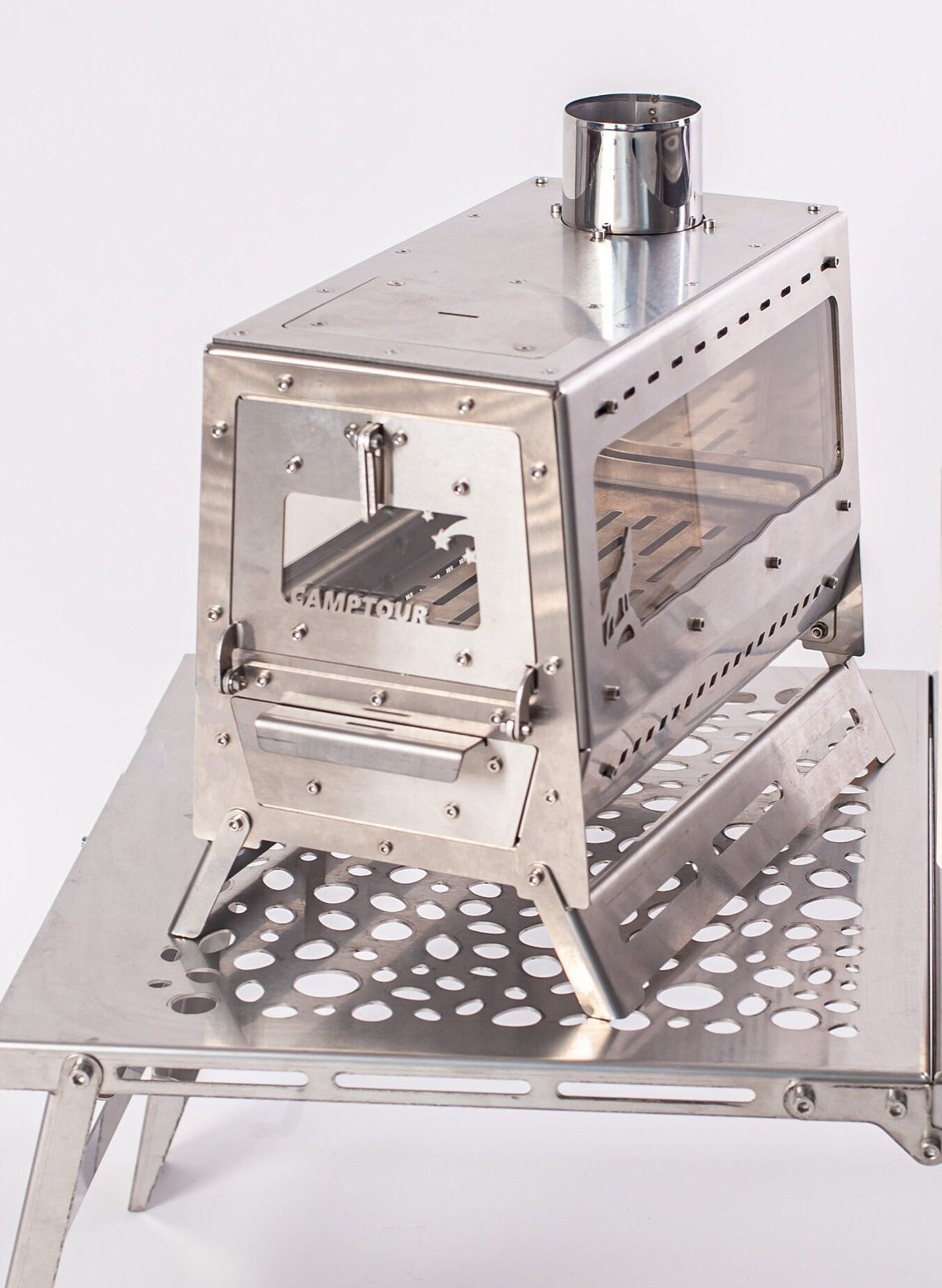 Mini Stove With Chimney Using Wood or Pellets A Tiny Stove for a Tent ...