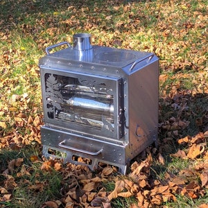 Mini Fireplace With Wood or Pellets, for Outdoor Camping or in a Tent ...