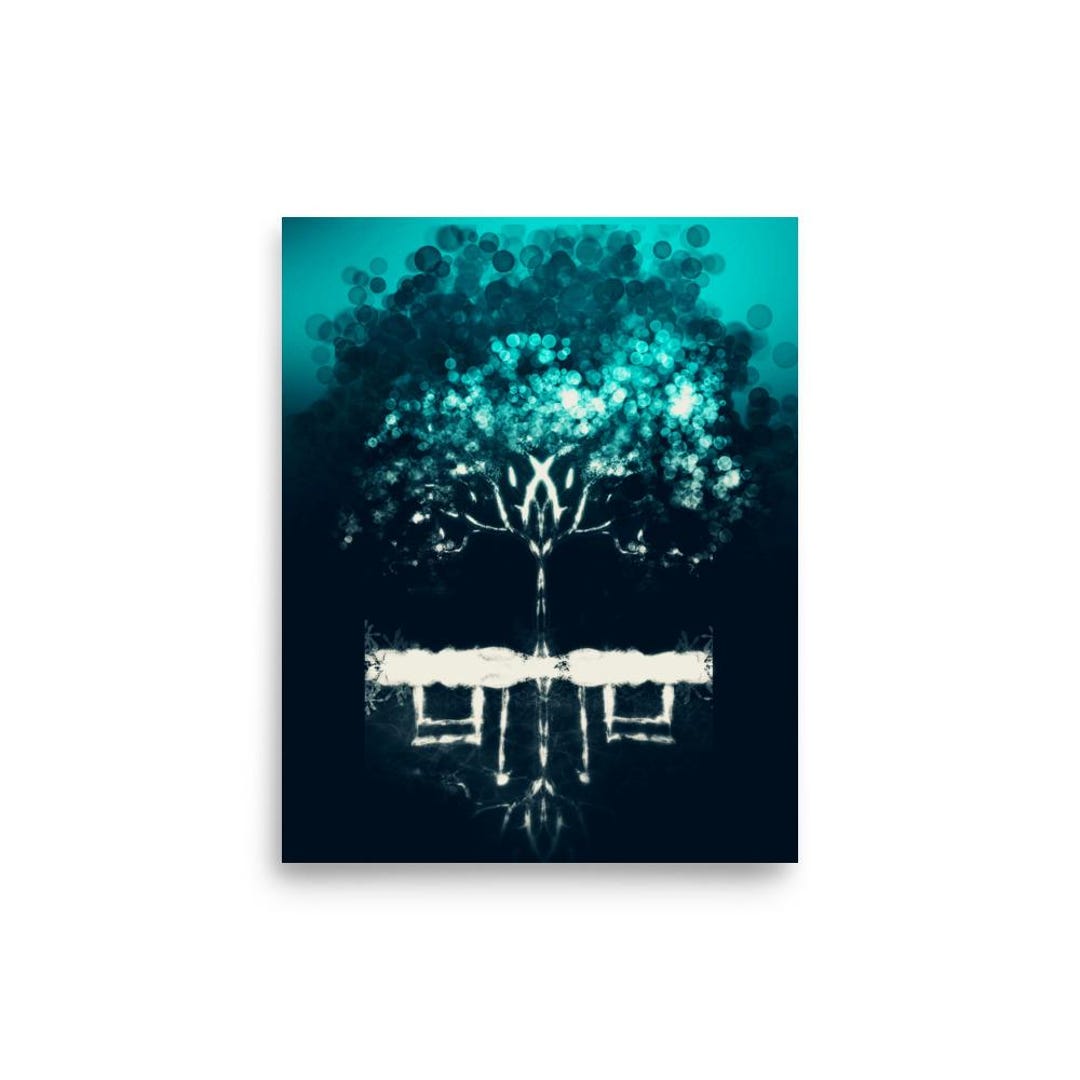 Blue Tree Poster - Etsy