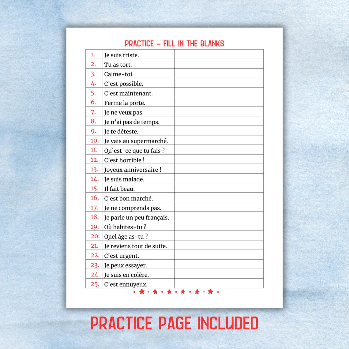 Common French Sentences, Learn French Essential Phrases Vocabulary ...