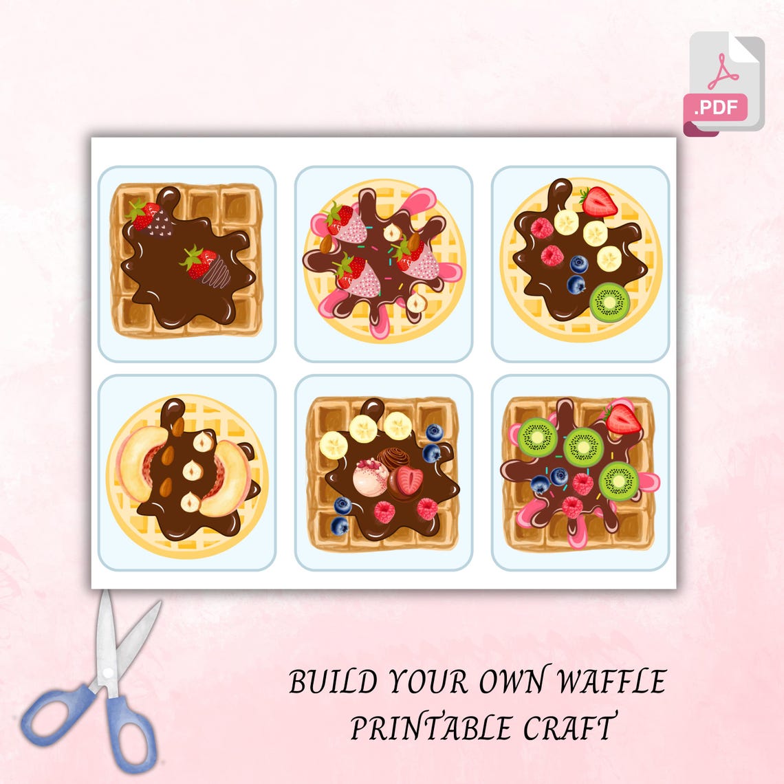 Build Your Own Waffle Preschool Printable, Make a Waffle Preschool ...