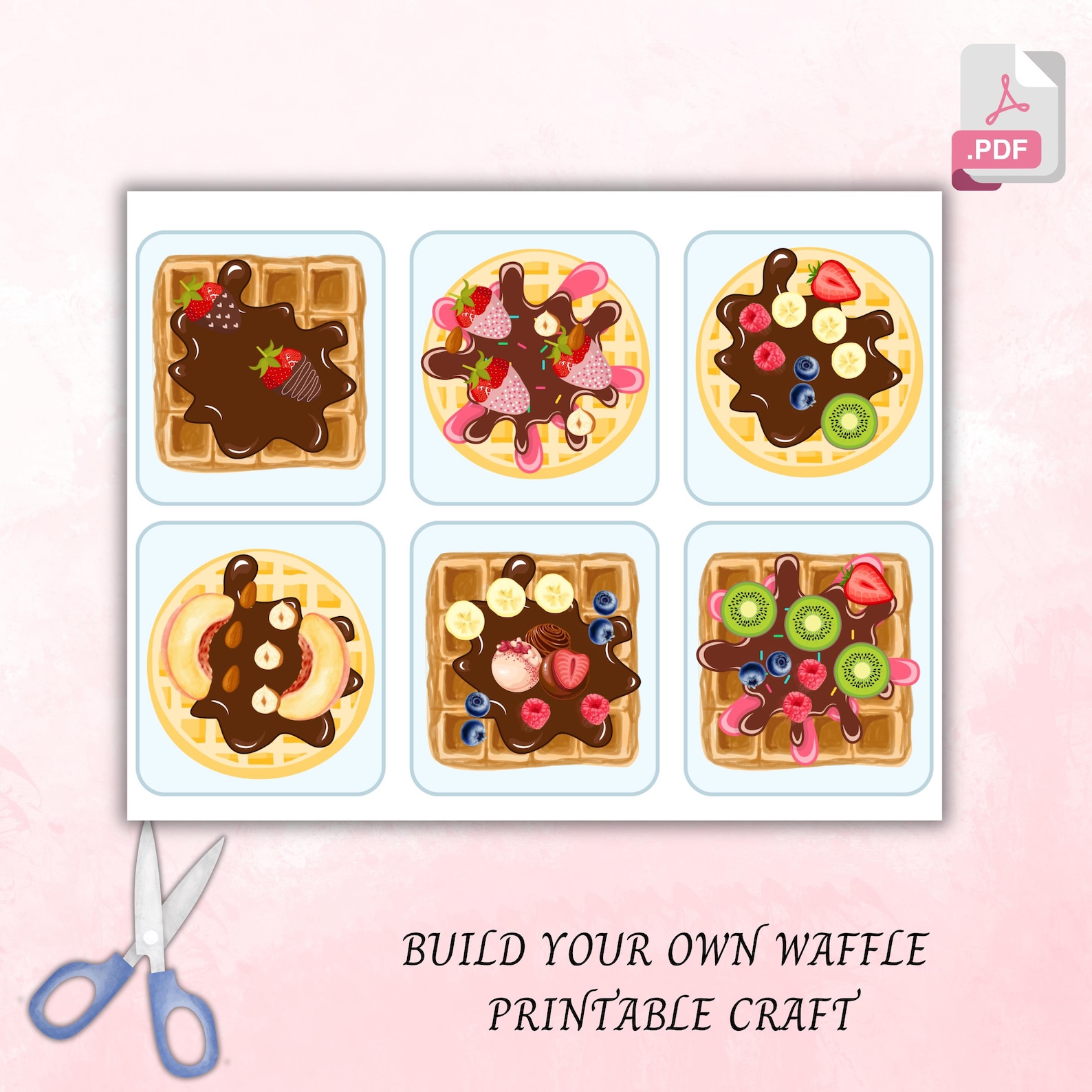 Build Your Own Waffle Preschool Printable, Make a Waffle Preschool ...
