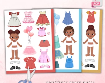 Paper Dolls Kit Printable Activity Craft Homeschool Pre K Kindergarten ...