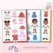 Paper Dolls Kit Printable Activity Craft Homeschool Pre K Kindergarten ...