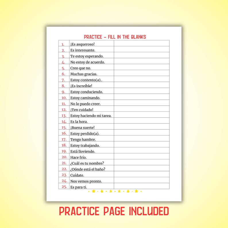 Common Spanish Sentences, Learn Spanish Essential Phrases Vocabulary ...