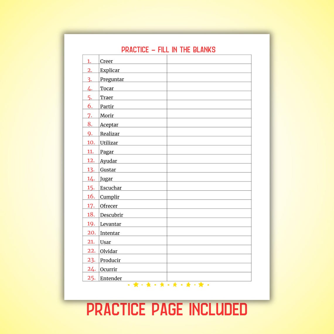 Most Used Spanish Verbs, Learn Spanish Essential Verbs Vocabulary ...