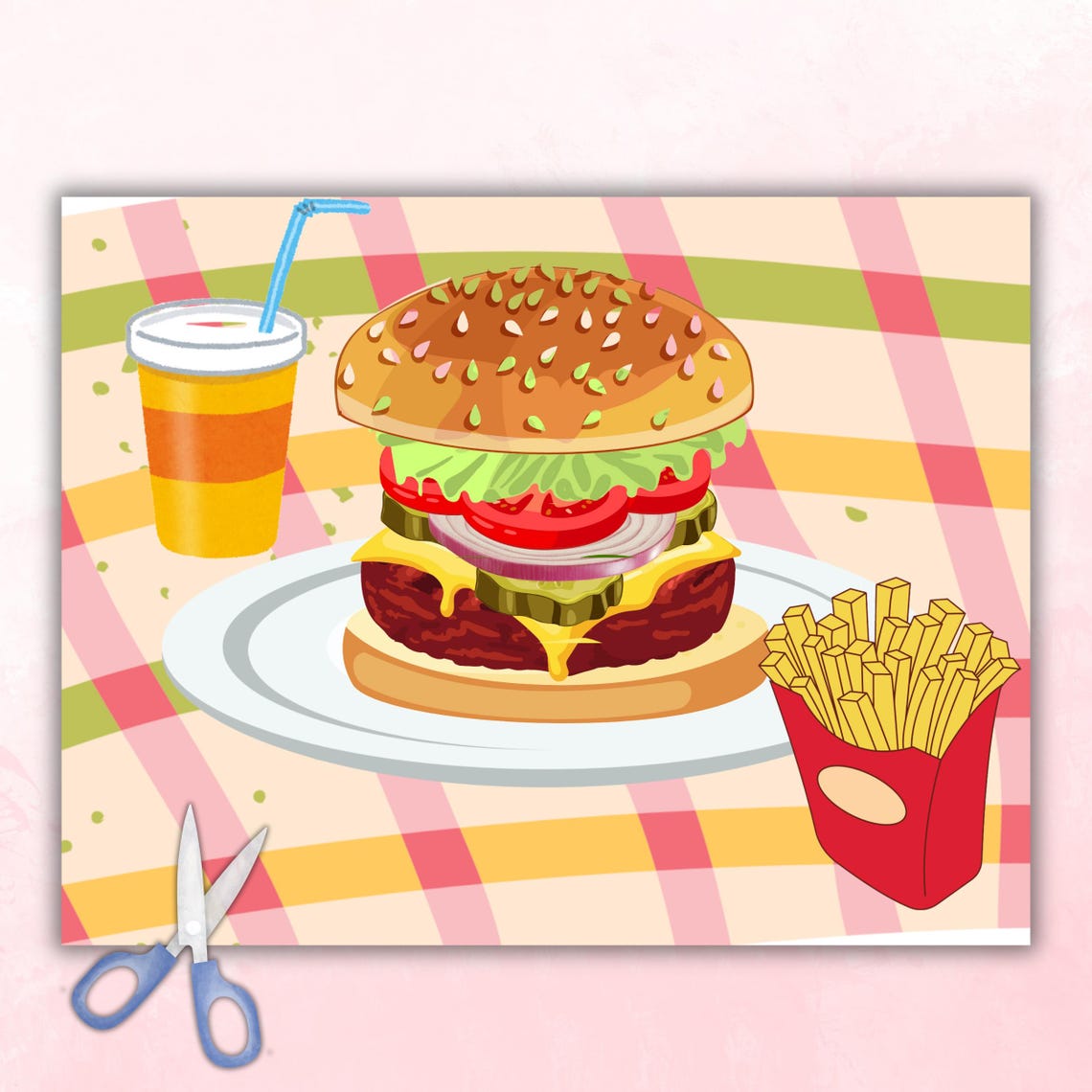 Build Your Own Hamburger Preschool Printable, Make a Hamburger ...