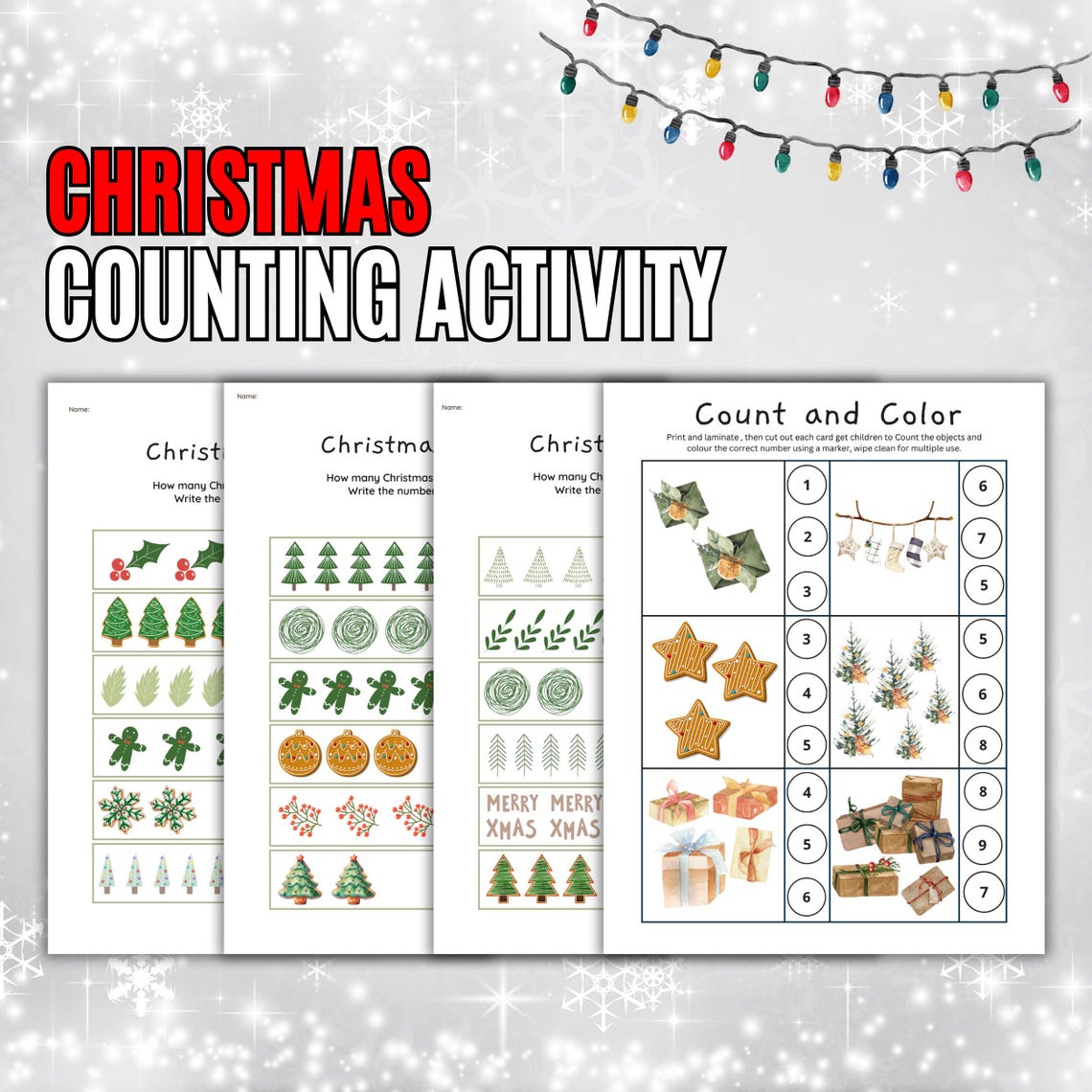 Printable Christmas Activity Bundle, Kid's Activities, Christmas ...
