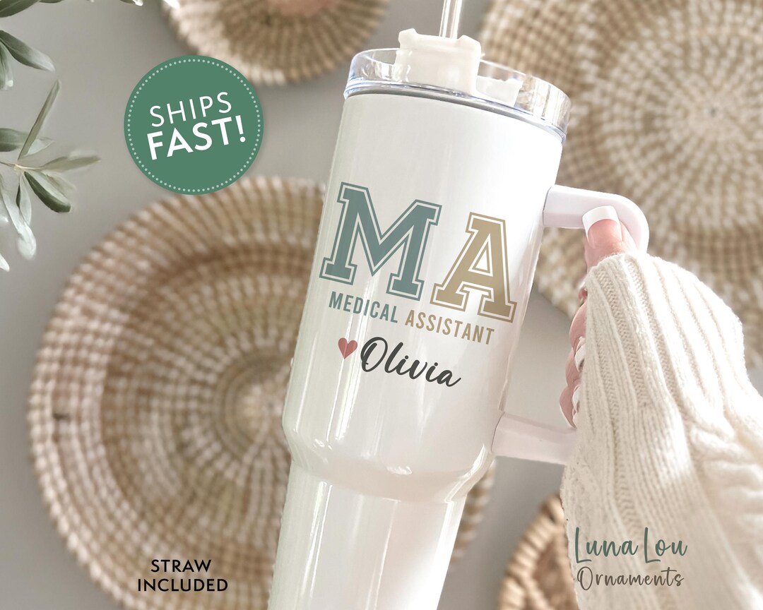 Medical Assistant Tumbler, 40oz Tumbler With Handle, Custom CMA ...
