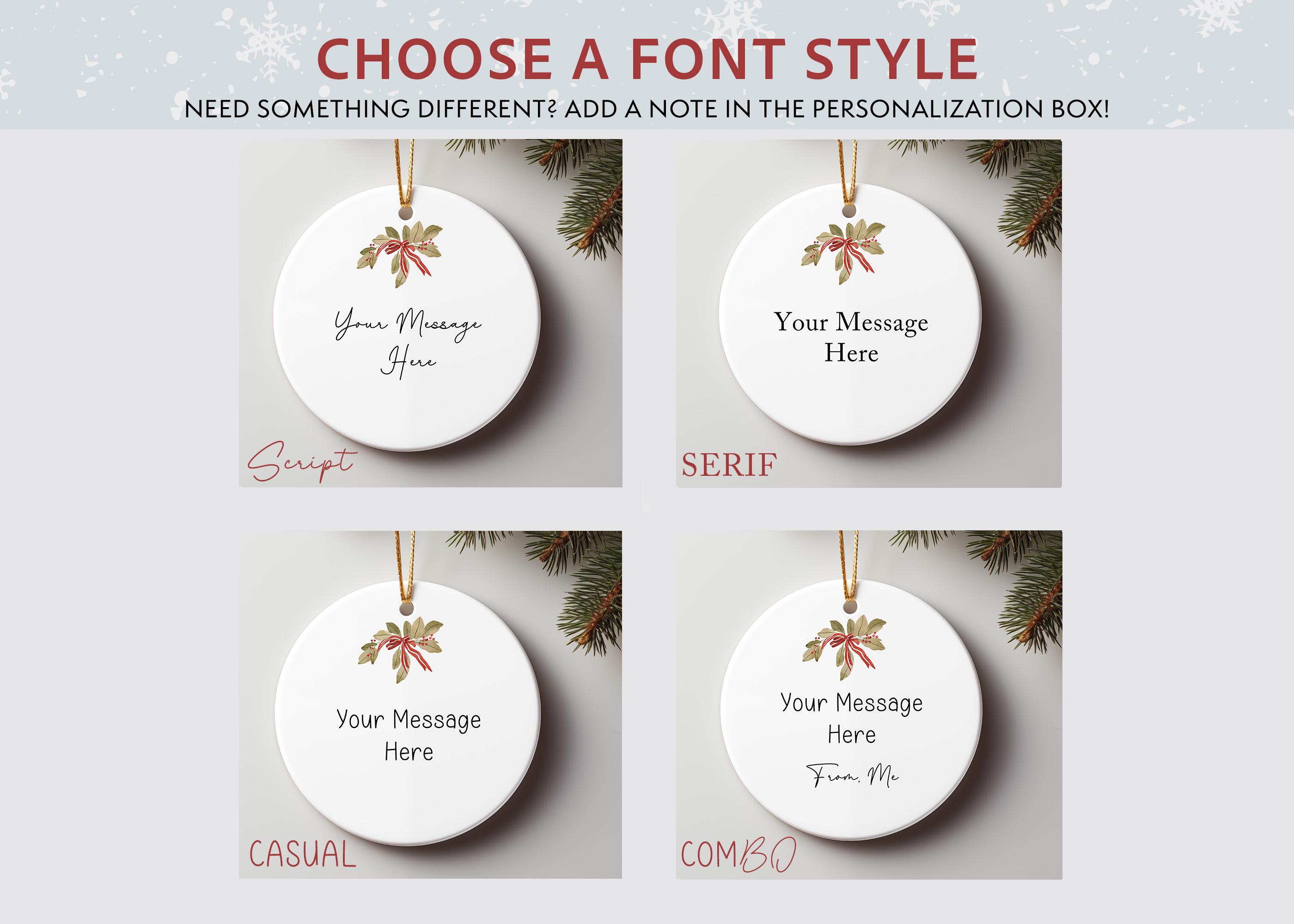 Personalized Message Ornament, Custom Write Your Own Text Ornament ...