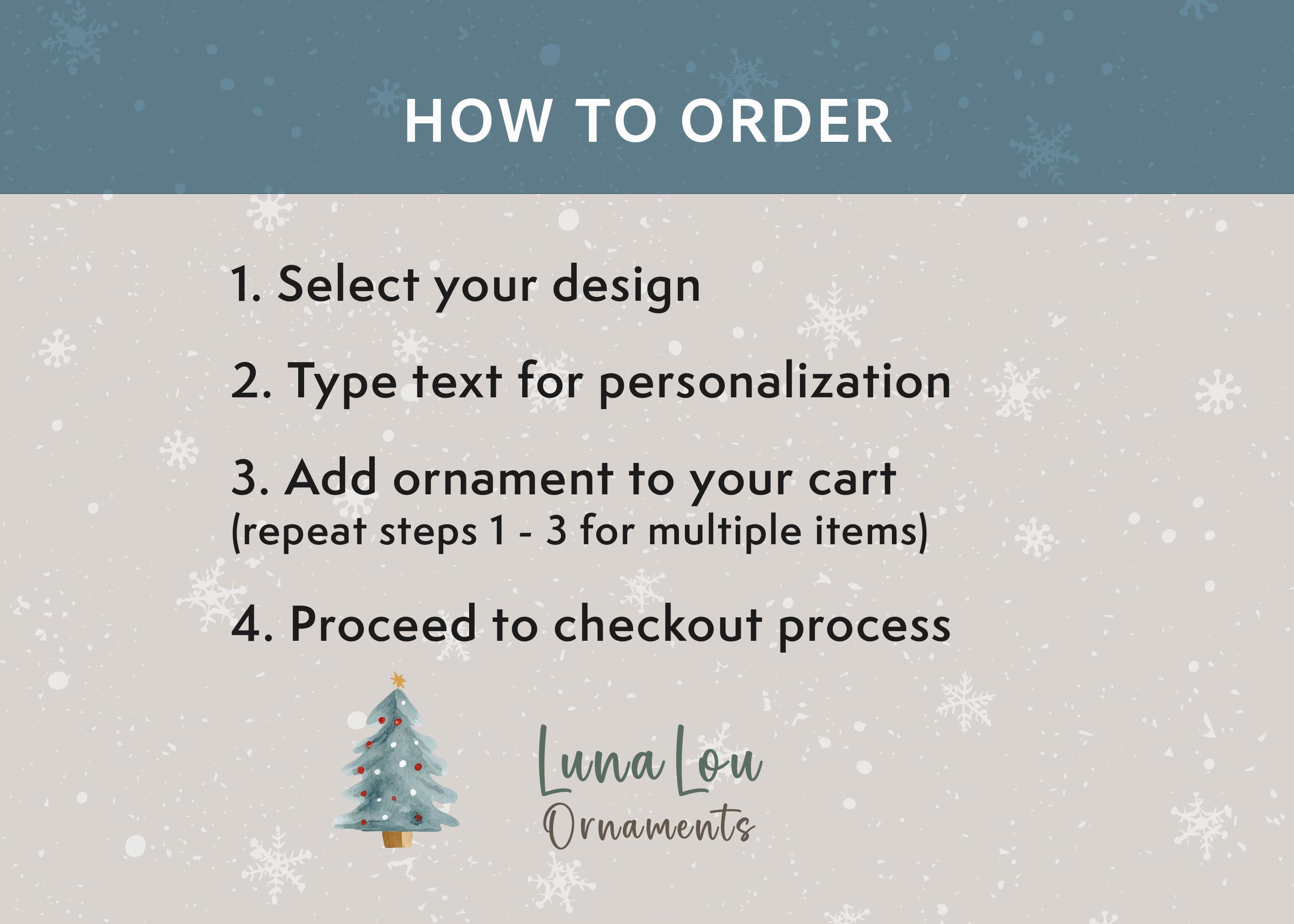 Personalized Message Ornament, Custom Write Your Own Text Ornament ...