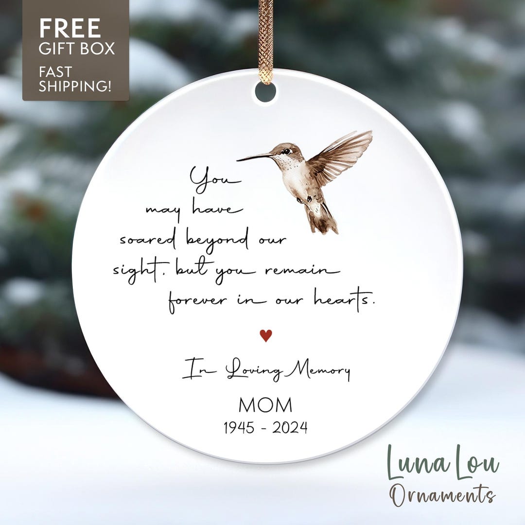 Personalized Memorial Ornament, Custom Sympathy Gift for Family Loss ...