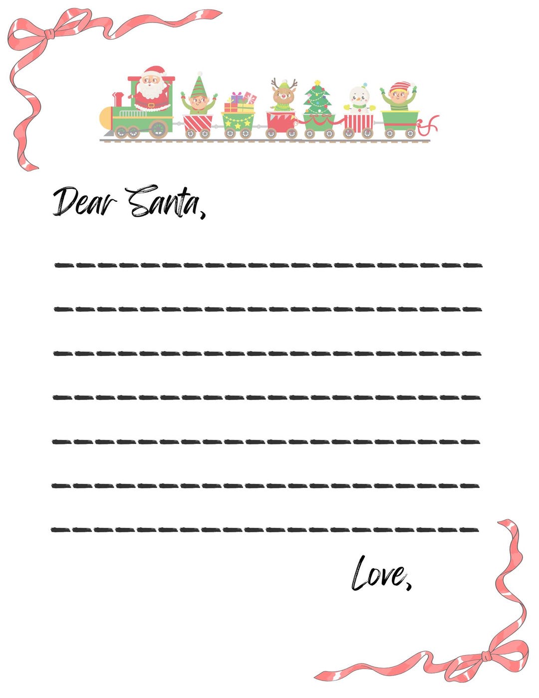 Dear Santa Christmas Wish List - Etsy