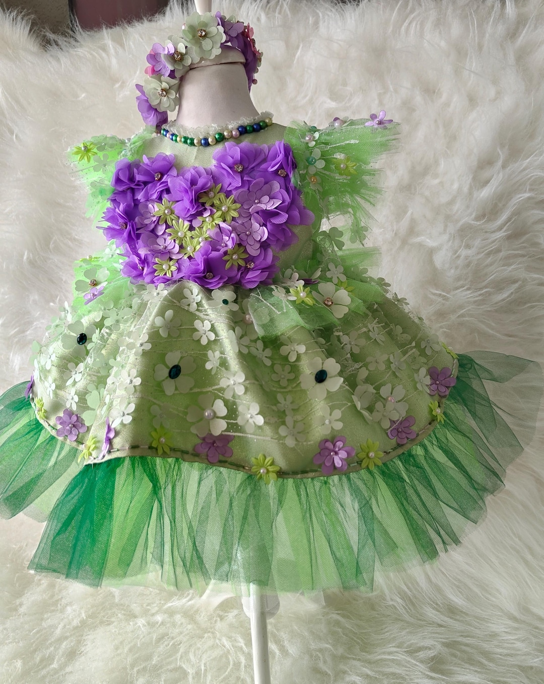 Green Tinkerbell Fairy Dress Toddler Junior Costume for Halloween ...