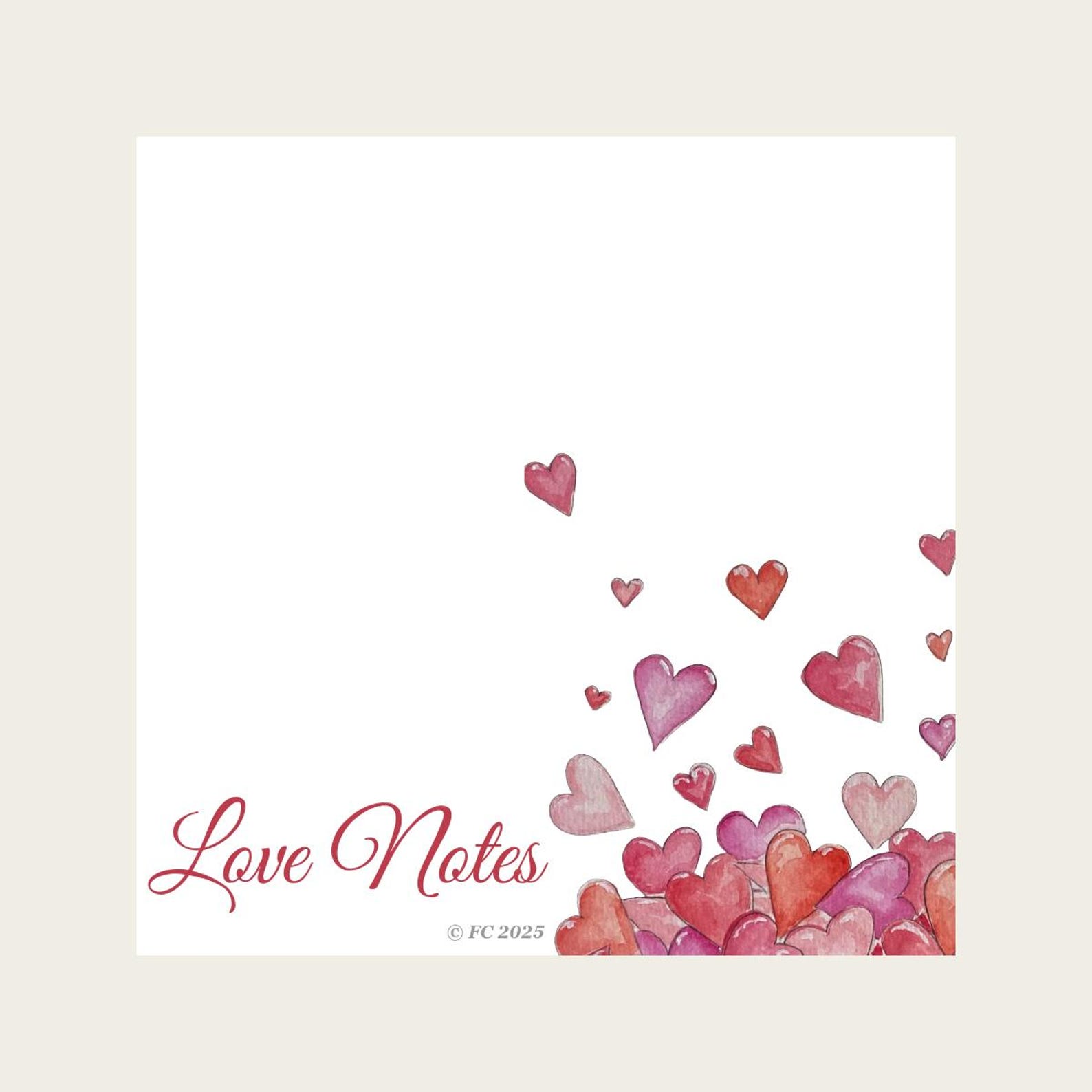 Bridal Shower Sticky Notes With Heart Painting and "love Notes" | 50 ...