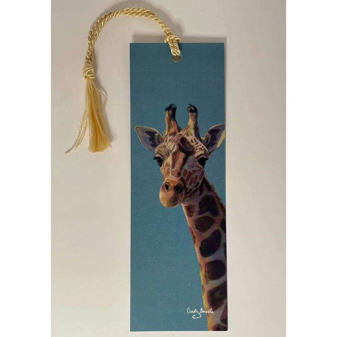 Berceli Whimsical Giraffe Two-sided Cute Bookmark With Tassel, Perfect ...