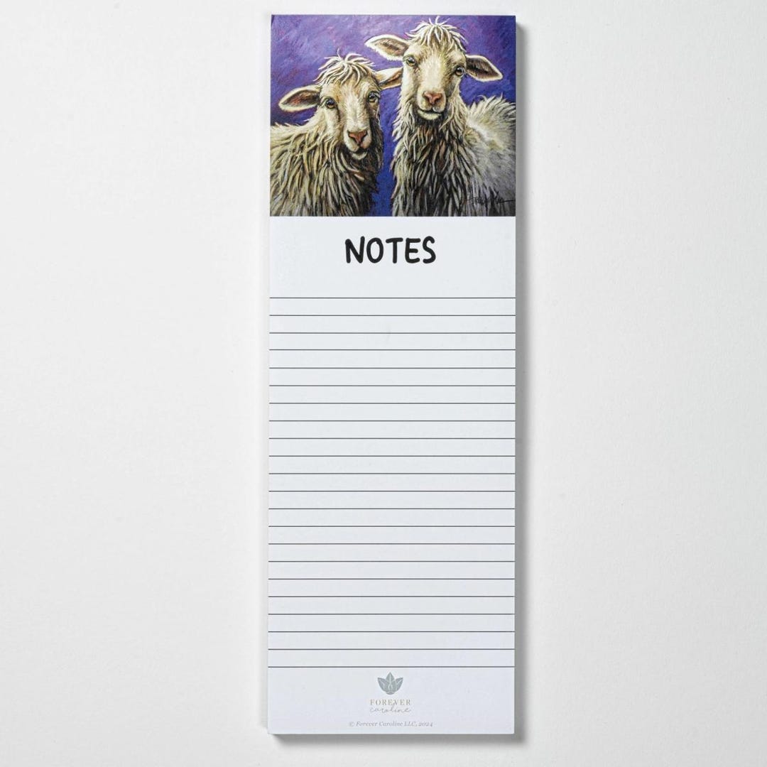 Sheep Twins Magnetic Refrigerator Notepad, to Do List, Memo Pad, Tablet ...