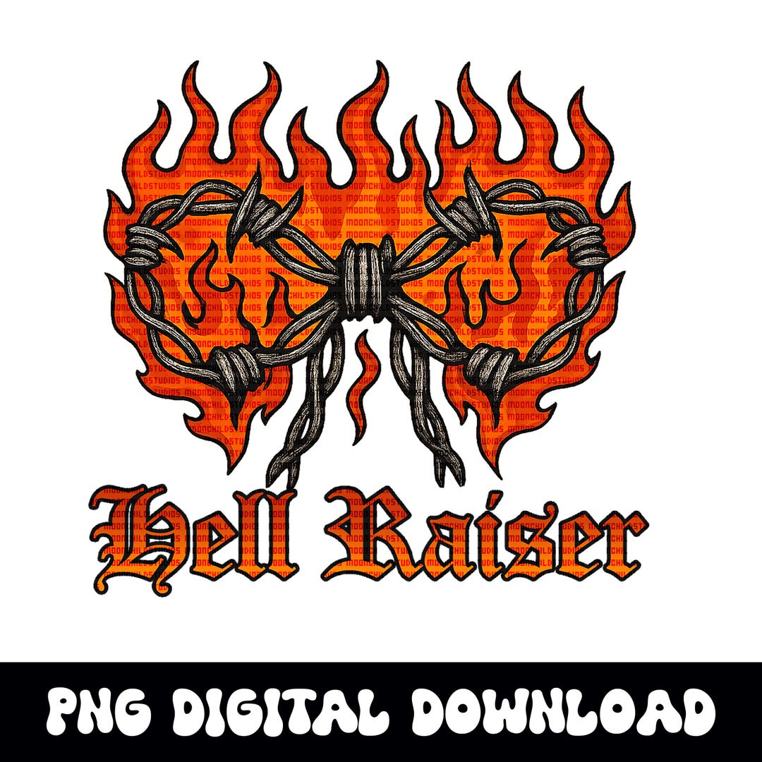 Barbed Wire Bow, Hell Raiser PNG Graphic (digital Download) - Etsy