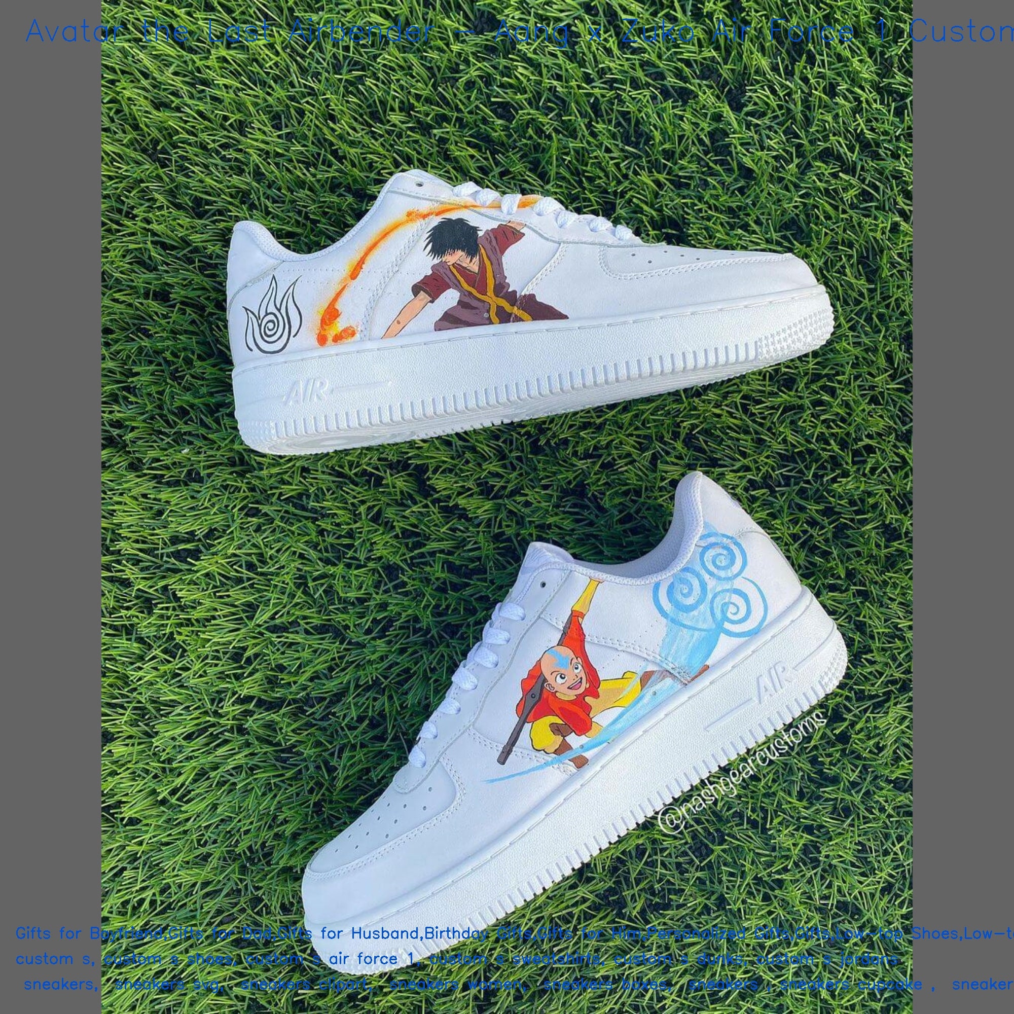 Snkavatar the Last Airbender Aang X Zuko AF1 Custom Shoes - Etsy