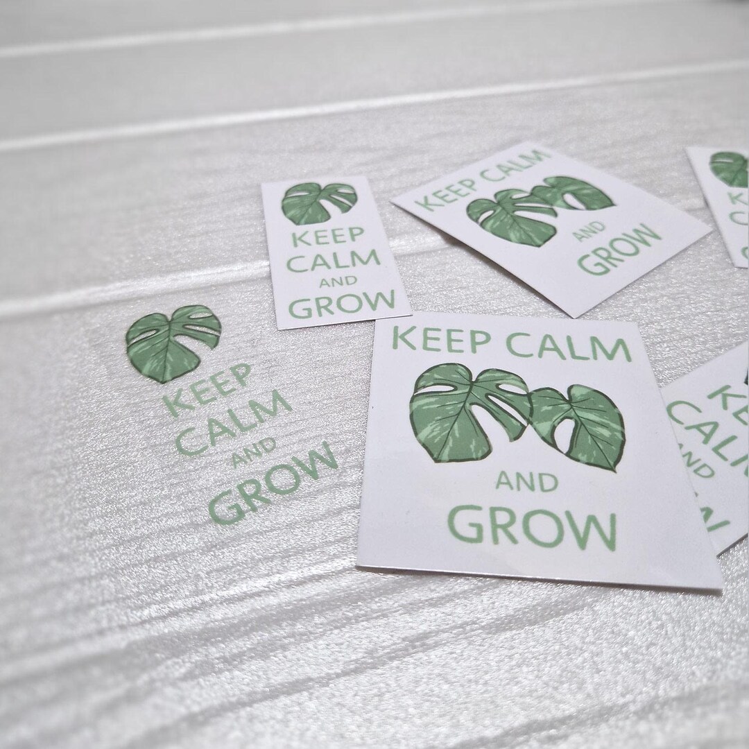 Keep Calm and Grow Sticker Set - Laptop & Phone Decals With Funny ...